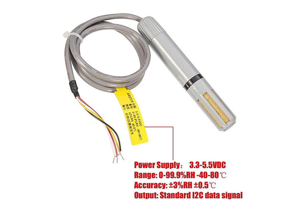 سنسور دما و رطوبت دیجیتال AM2315C مدل سیم دار » دایود الکترونیک